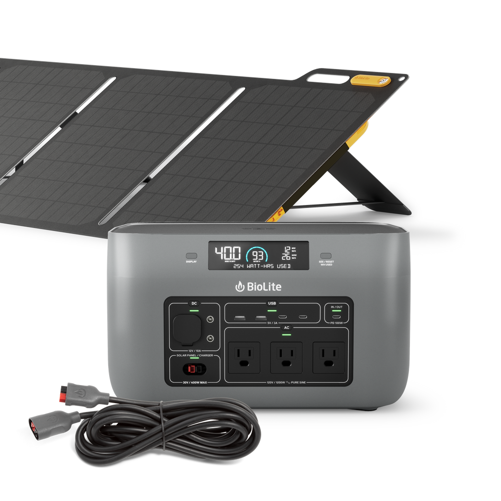 Solar Generator 1500 Kit | BaseCharge 1500 + 100W SolarPanel – BioLite-CA